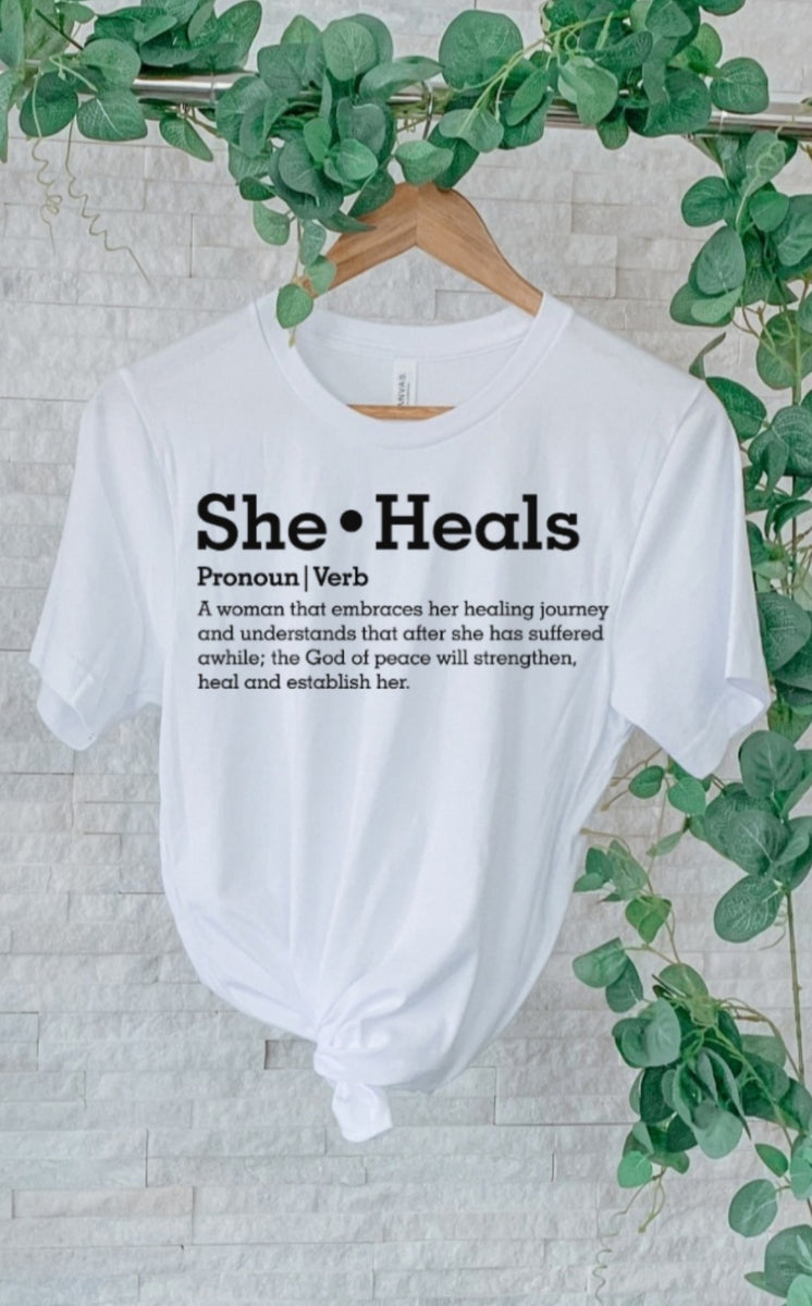 She•Heals Definition Unisex Tee – Nevertheless She Heals